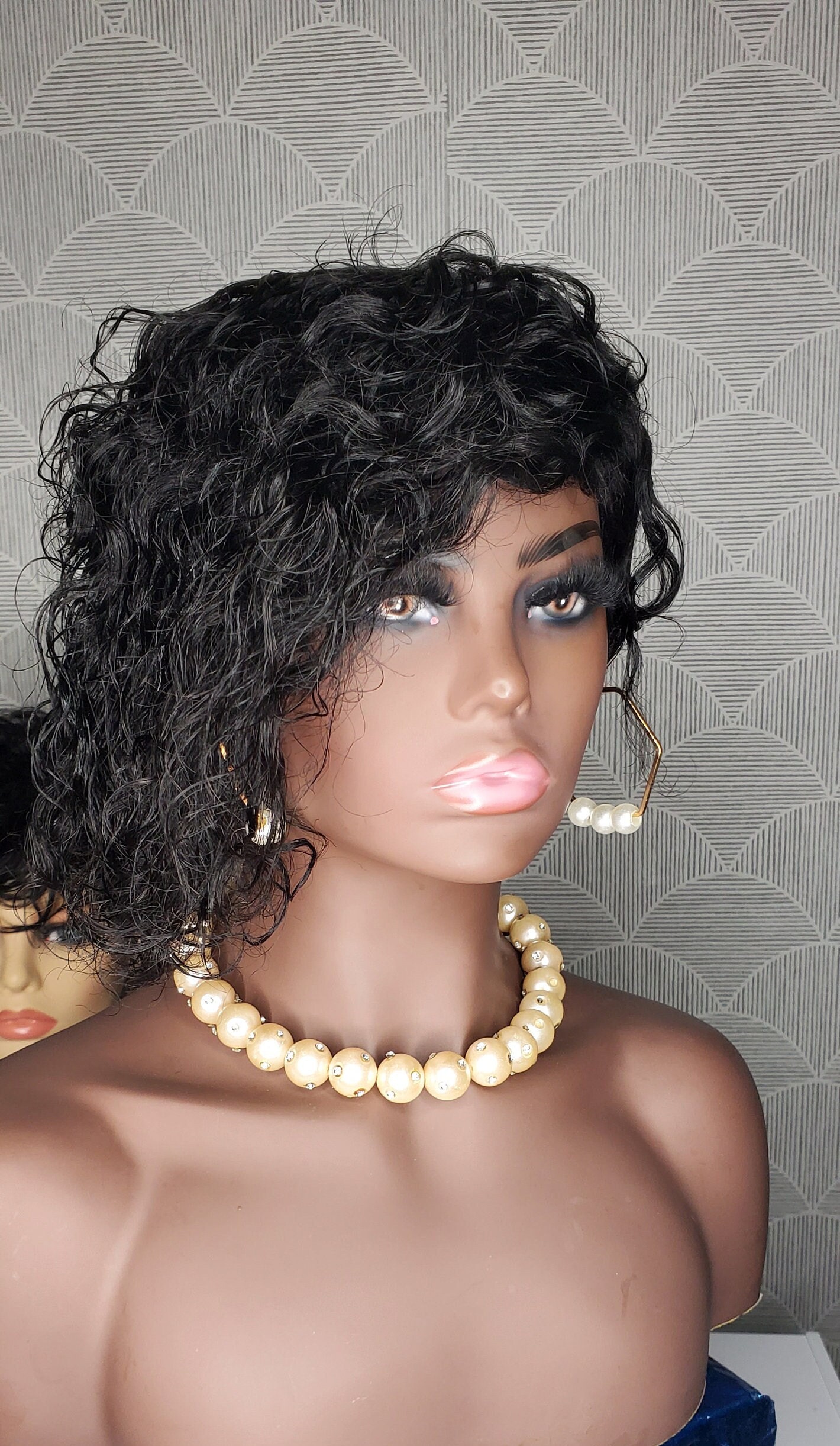Pixie Cut Side Wave Human Hair Wig Vals Sales - Etsy
