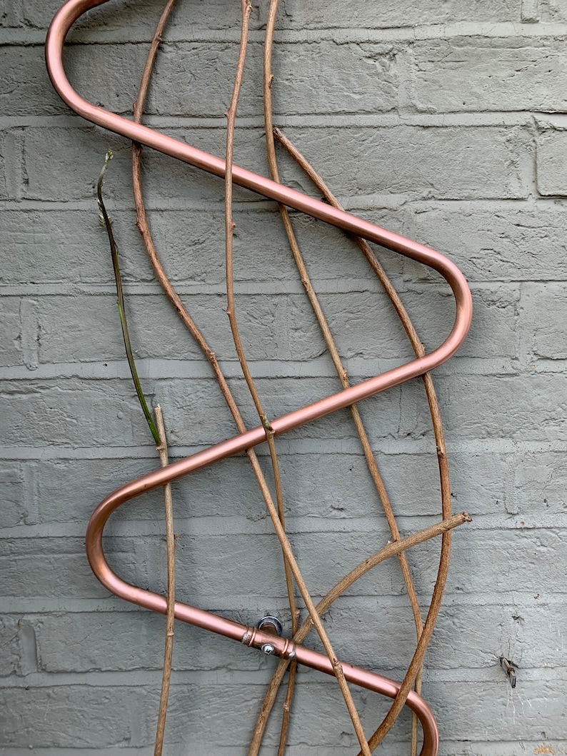 Trellis, Handmade Copper Plant Wall Trellis, Wisteria Trellis, Rose ...