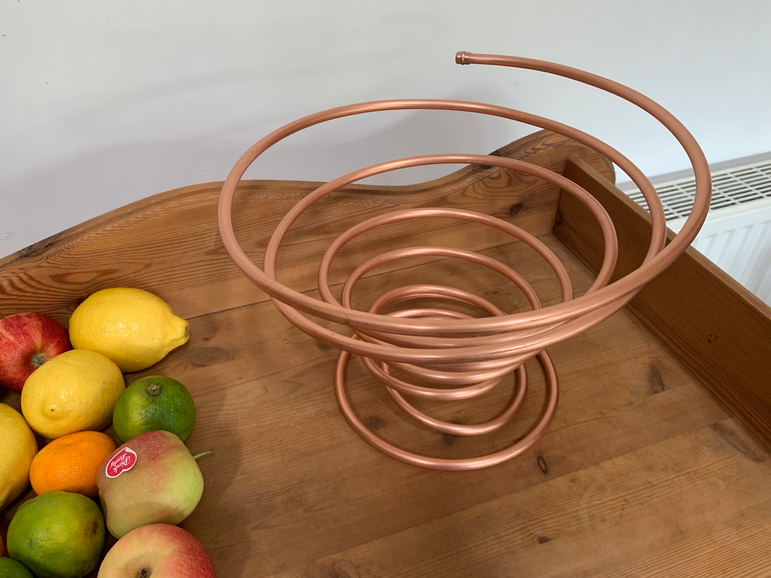 Handmade copper spiral fruit bowl vegetable bowl fruit | Etsy