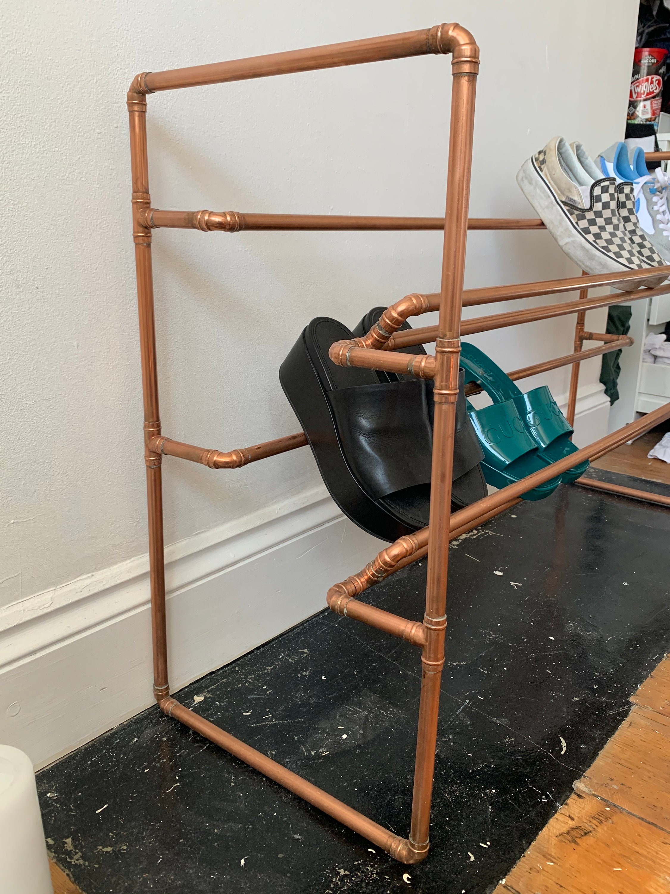 Shoe Rack Shoe Storage Shoe Shelf Handmade Copper Shoe - Etsy UK