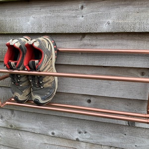 Shoe Shelf, Handmade Copper Shoe Shelf, Shoe Storage, Shoe Rack, Wall ...