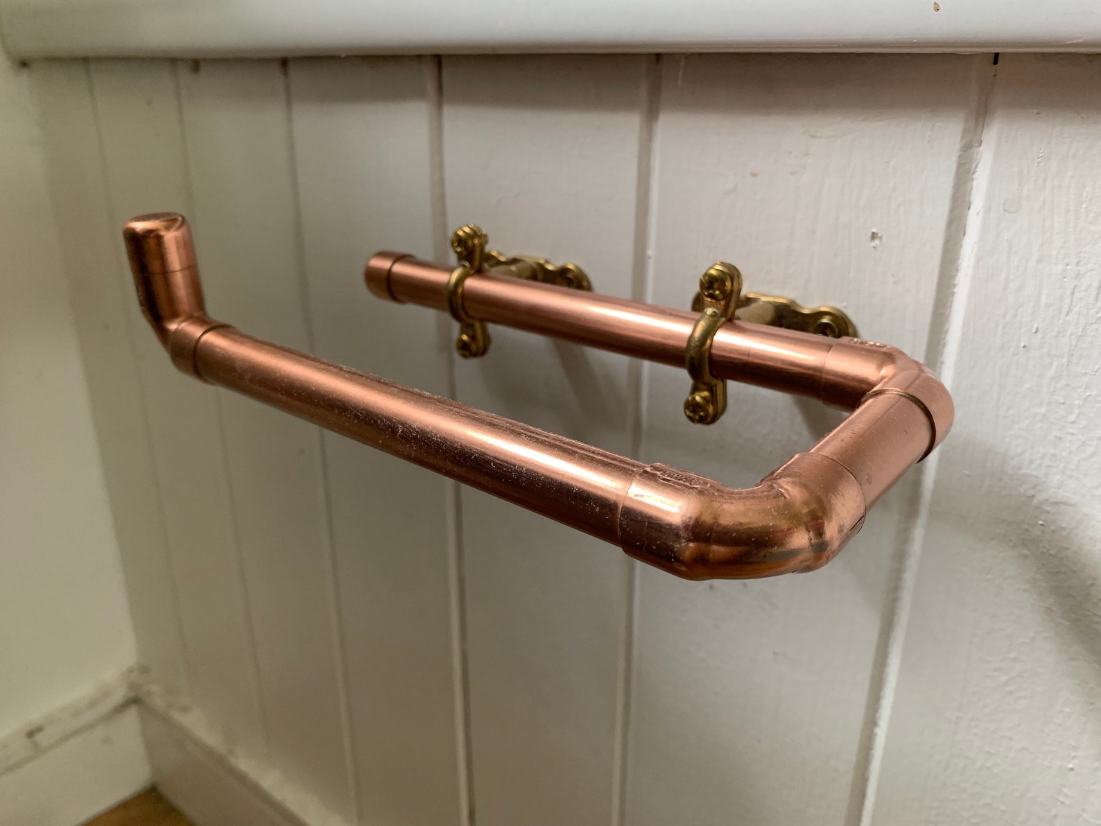 Handmade Lacquered Copper Toilet Roll Holder: Contemporary Bathroom ...