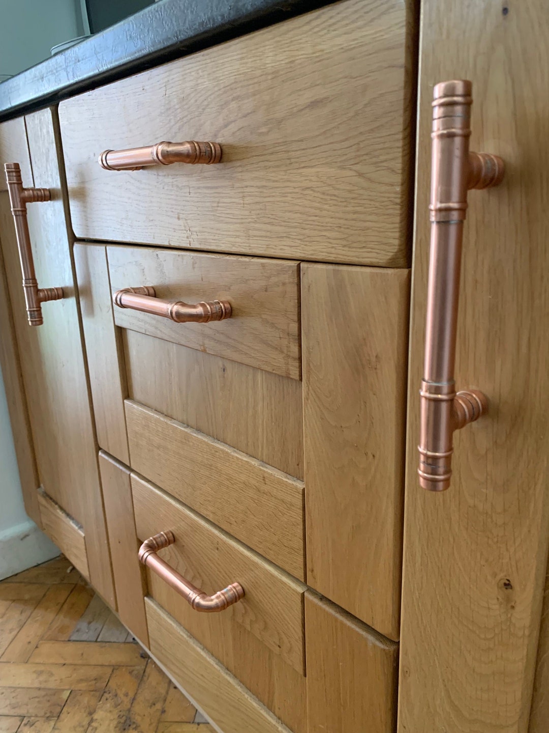 Door Handles, Kitchen Handles, Handmade Copper Kitchen Door Handles ...