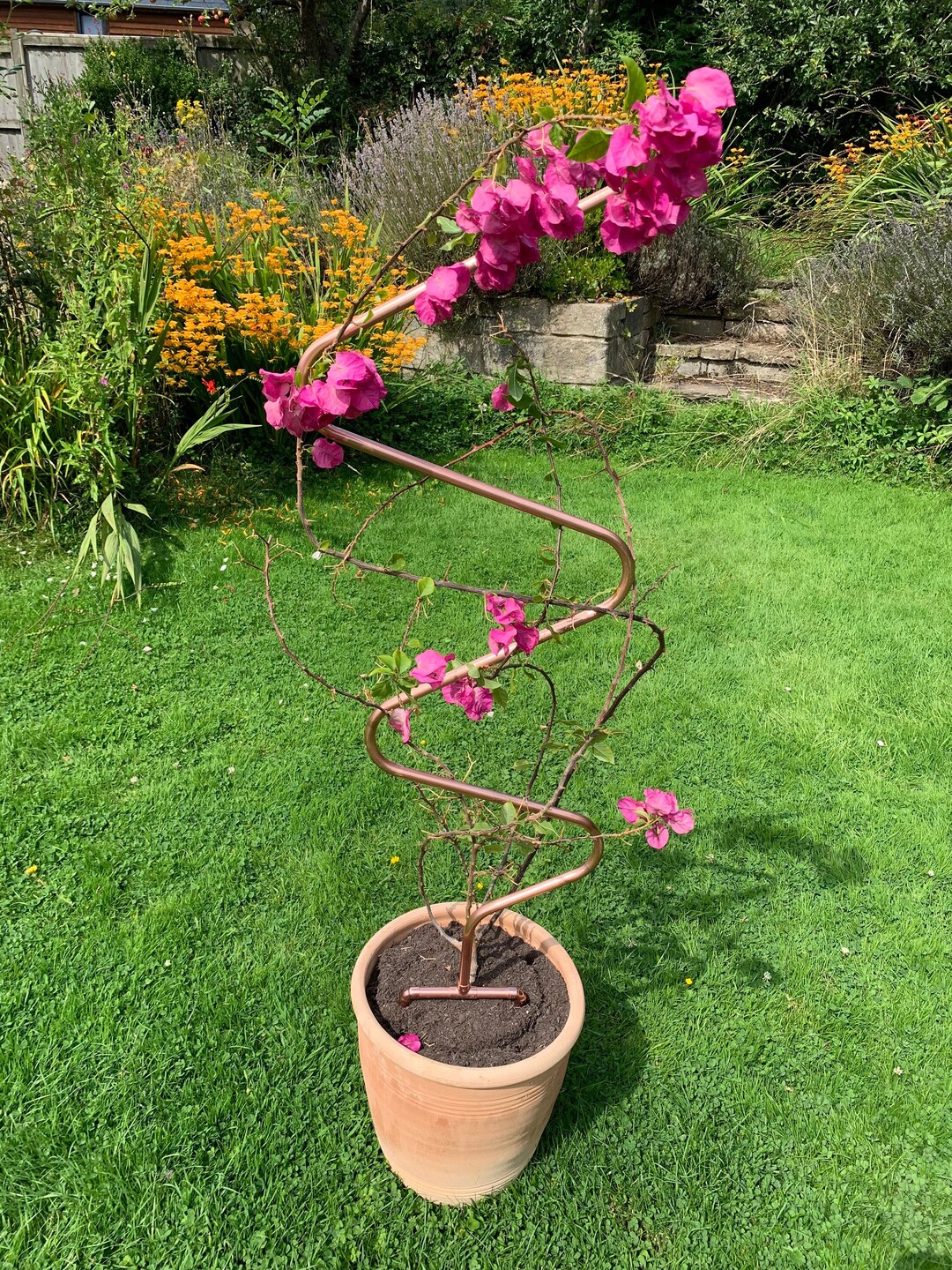 Trellis, Plant Pot Trellis, Handmade Copper Plant Pot Trellis, Plant ...