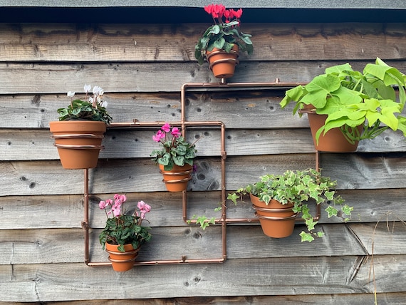 Plant Pot Wall Frame Plant Pot Holder Copper Plant Frame - Etsy