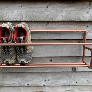Shoe Shelf, Handmade Copper Shoe Shelf, Shoe Storage, Shoe Rack, Wall ...
