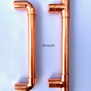Handmade Copper Kitchen Handles: T & U Shape, Ribbed or Smooth - Etsy