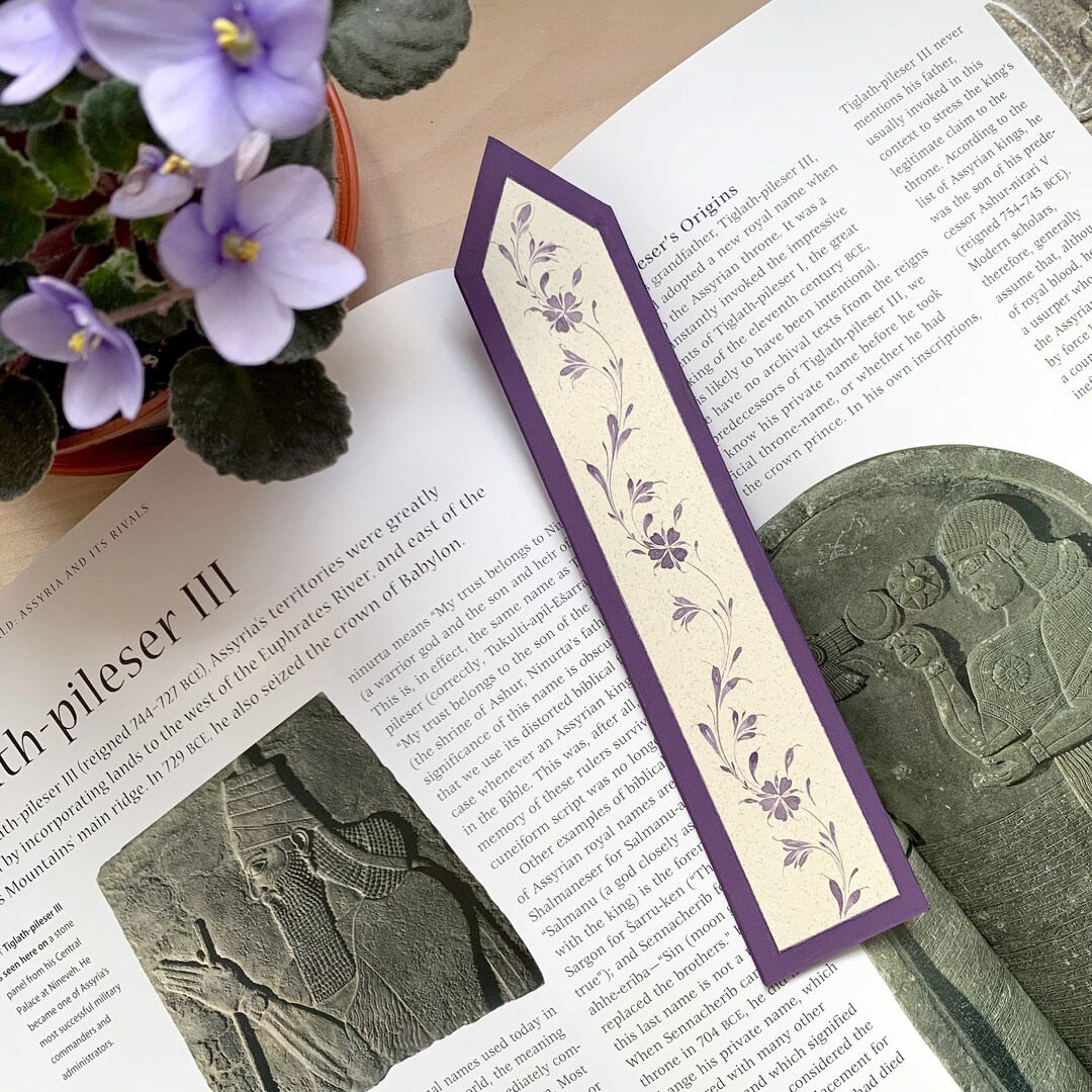 Hand Painted Bookmark on Mount Board Hand Made Original Art Gift Idea ...