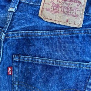 Levis 501 Selvedge Redline Vintage Jeans W24 L31 Dark Blue Raw 80s 555 Valencia Factory San ...