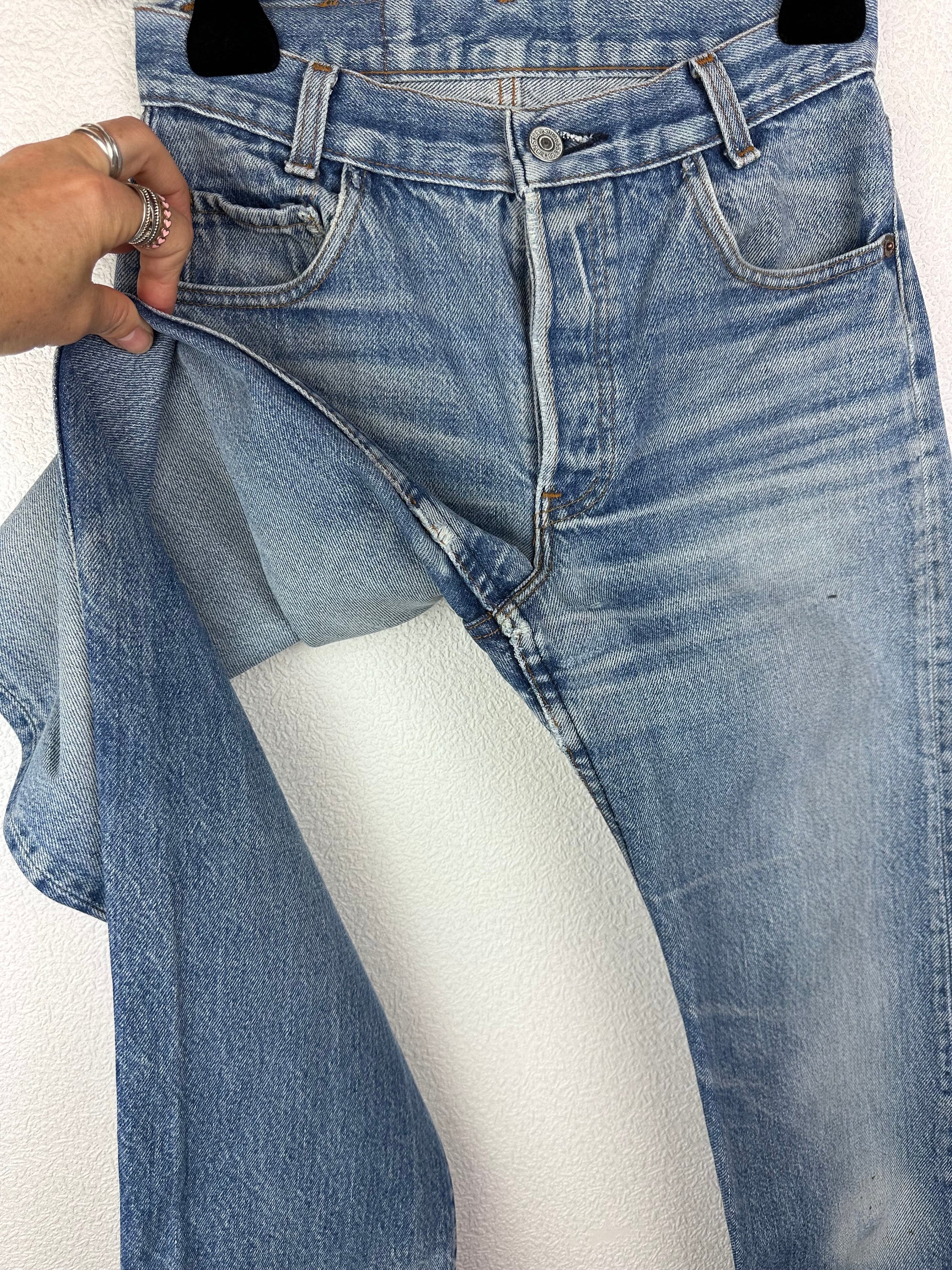 Levis 701 Vintage W24 L33 Blue Stonewash Jeans 80s Straight Levis 701 Vintage W24 L33 Blue Stonewash Jeans 80s Straight