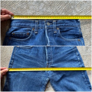 Levis 501 Selvedge Redline Vintage Jeans W24 L31 Dark Blue Raw 80s 555 Valencia Factory San ...