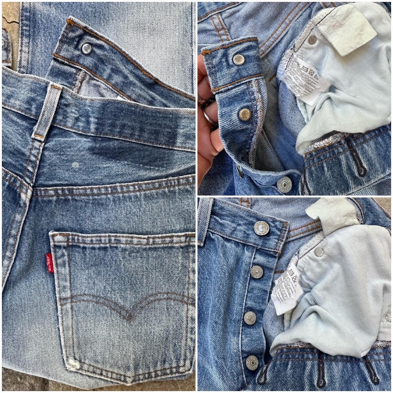 Levi's 501 Vintage W26 L29 Jeans, 501s Blue Stonewash Faded 80s Levi's ...