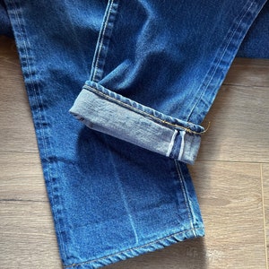 Levis 501 Selvedge Redline Vintage Jeans W24 L31 Dark Blue Raw 80s 555 Valencia Factory San ...