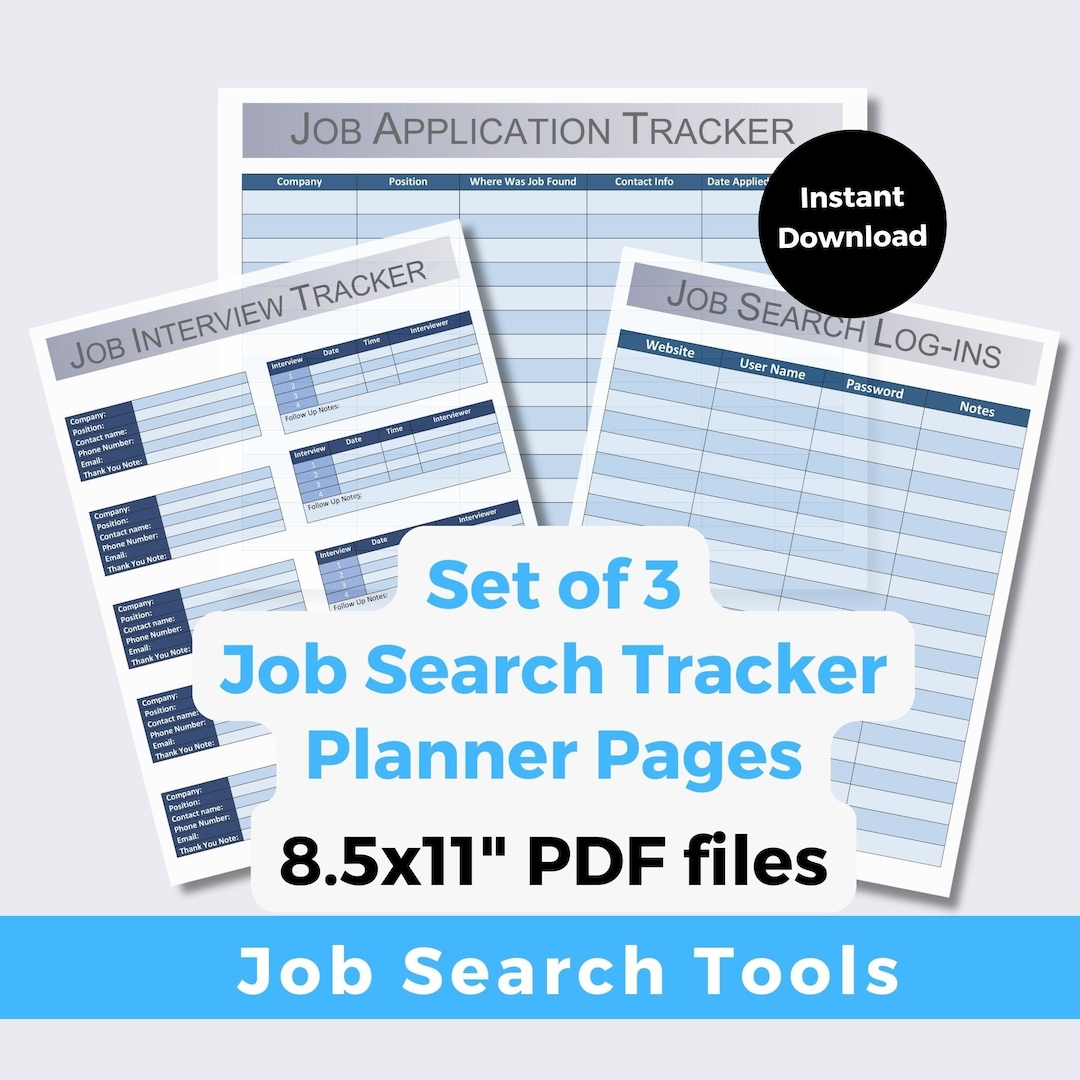 Tracker Pages for Job Search | Instant Download PDF | Job Search ...