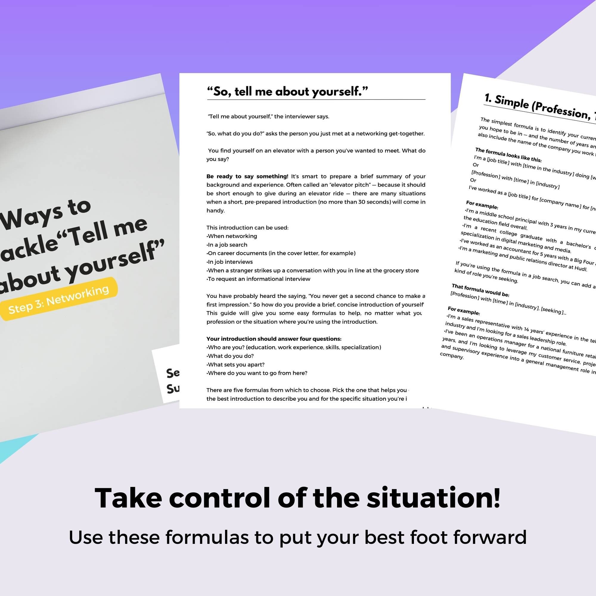 Interview Prep Guide Instant Download PDF Workbook Networking Success Help to Answer Questions ...