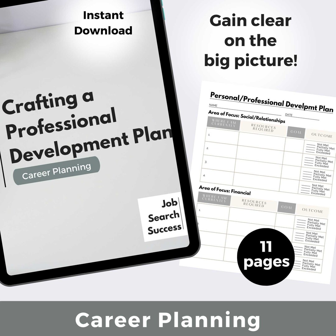 Planner Professional Development Plan PDF | Instant Download | Assess ...