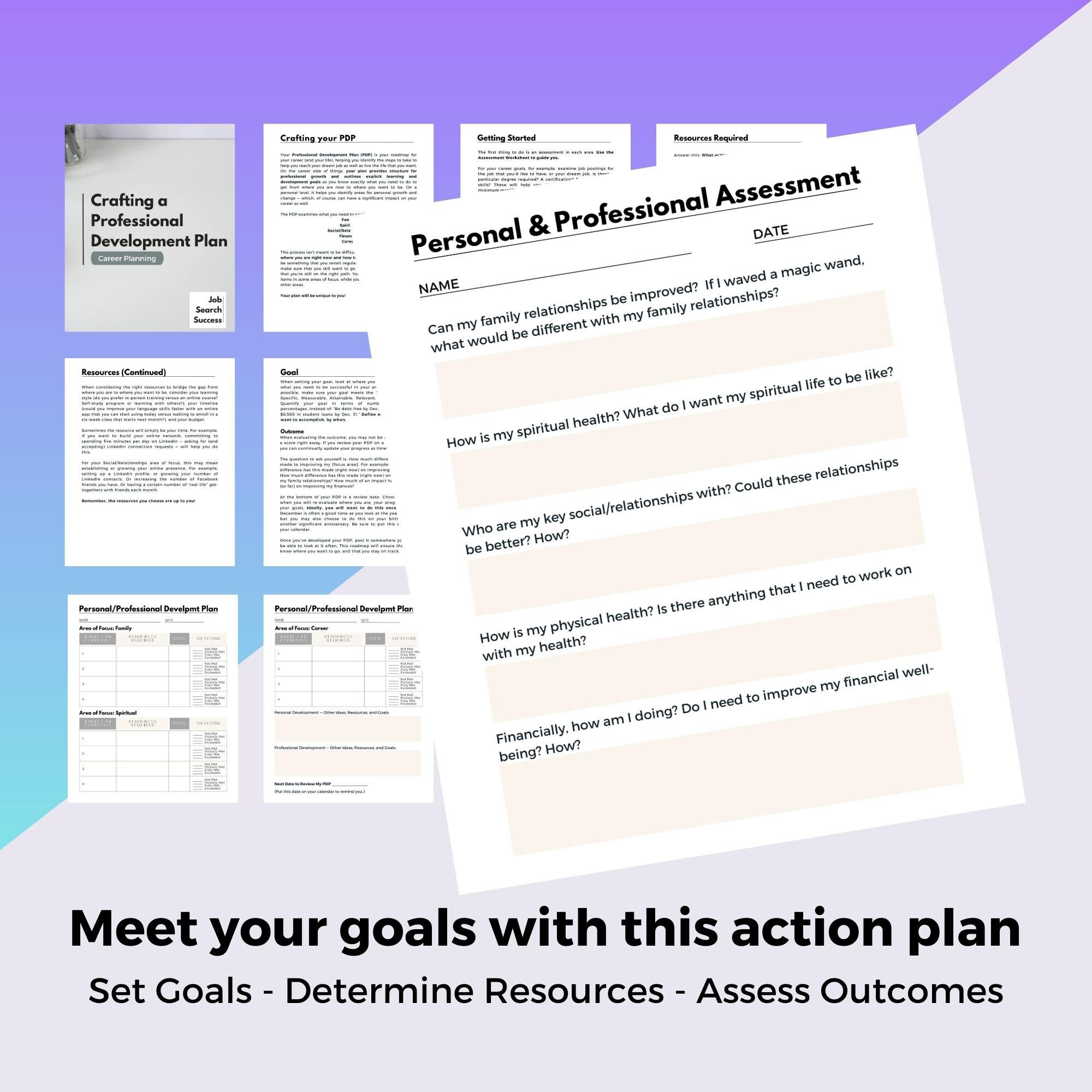 Planner Professional Development Plan PDF Instant Download Assess and ...