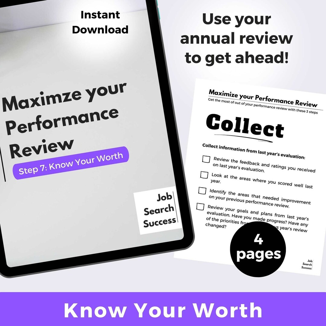 Performance Review Tool | Instant Download PDF | Achieve Career Goals ...