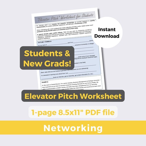 Elevator Pitch Examples For Students