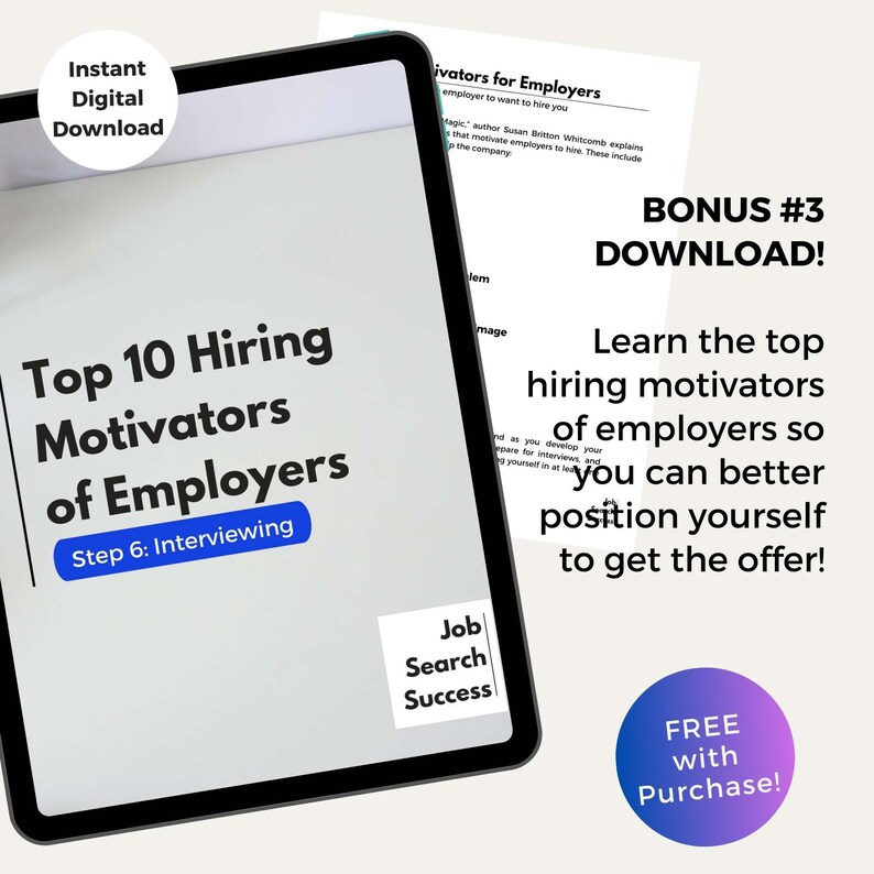 Job Interview Prep Guide | Resume Help, Bonus Tips (PDF Download) - Etsy