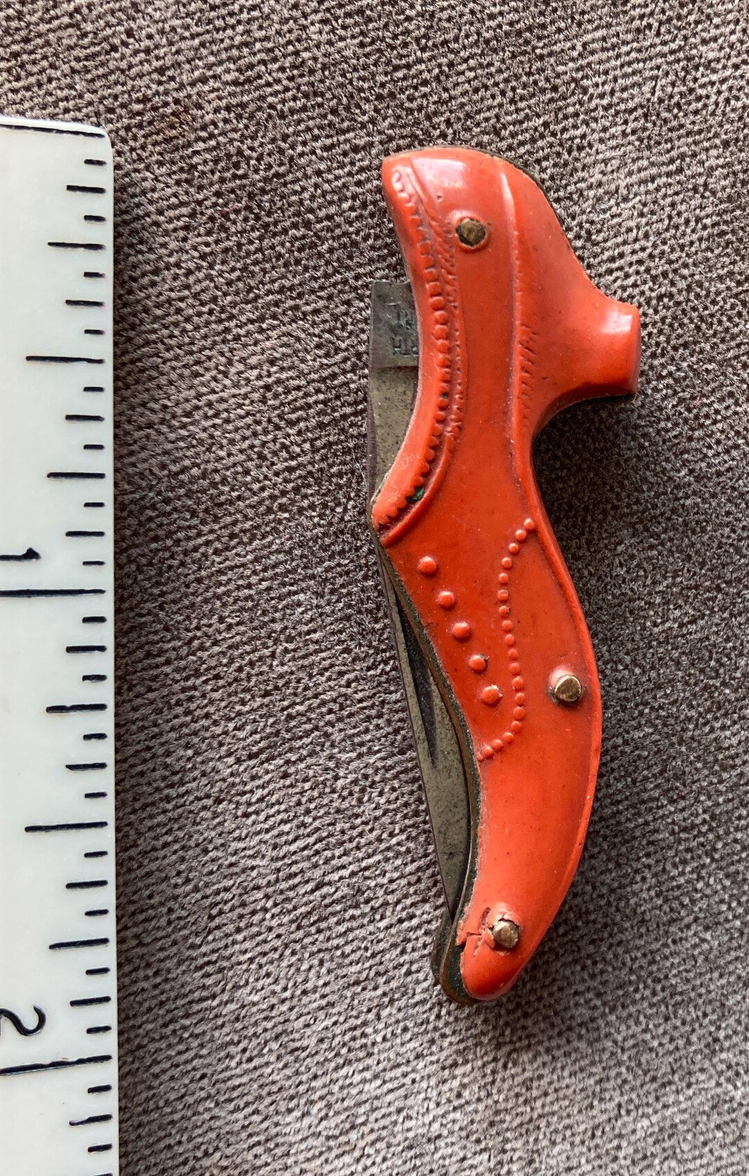 Antique Figural Mini Pen Knife, Shaped Like a Shoe W/ Detailed ...