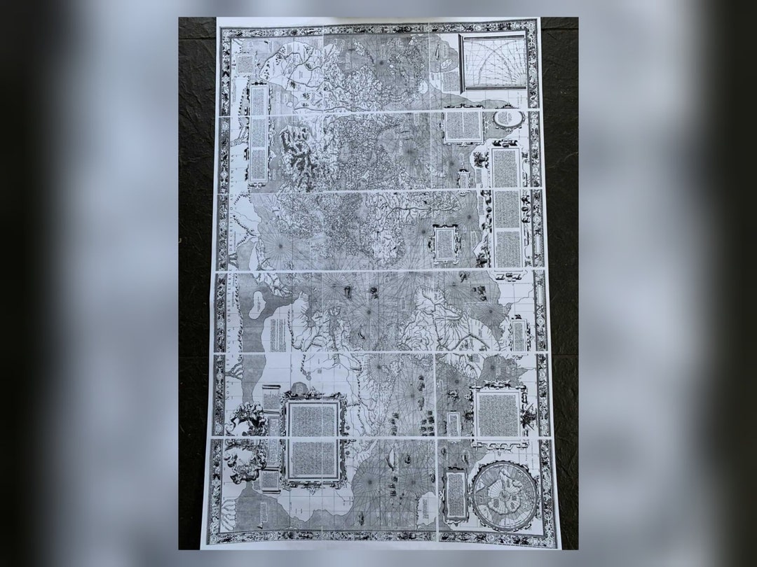 Mercator World Map of 1569 (composite) - Etsy