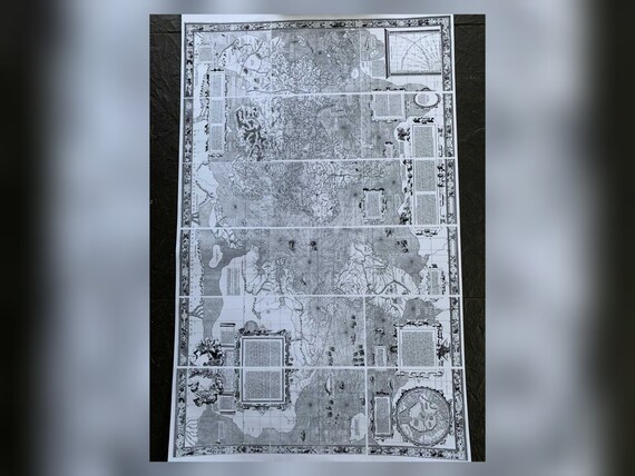 Mercator world map of 1569 composite | Etsy