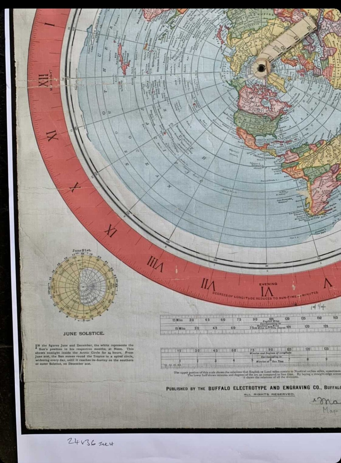 Gleason's New Standard Map of the World del 1892 - Etsy Italia