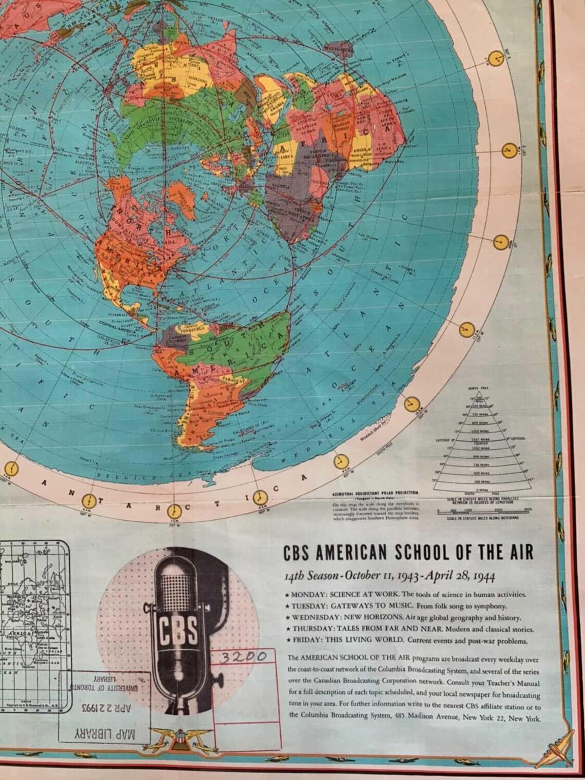 Air Age Map of the World (polar Projection) - Etsy