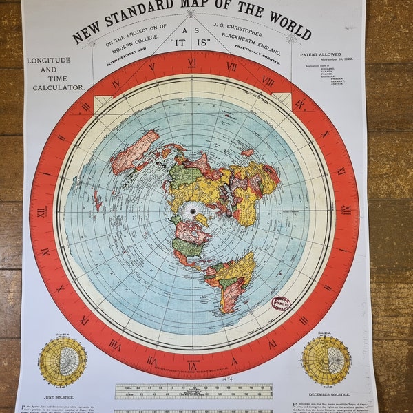 Gleason New Standard Map of the World - Etsy