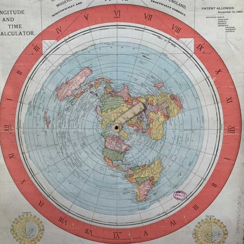Flat Earth Map Gleason's New Standard Map of the World - Etsy