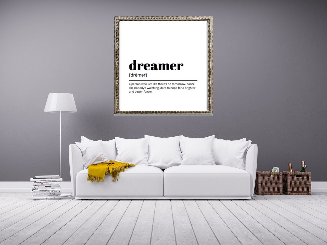 Dreamer Definition Print Dreamer Art Print Funny Home Decor Dreamer ...