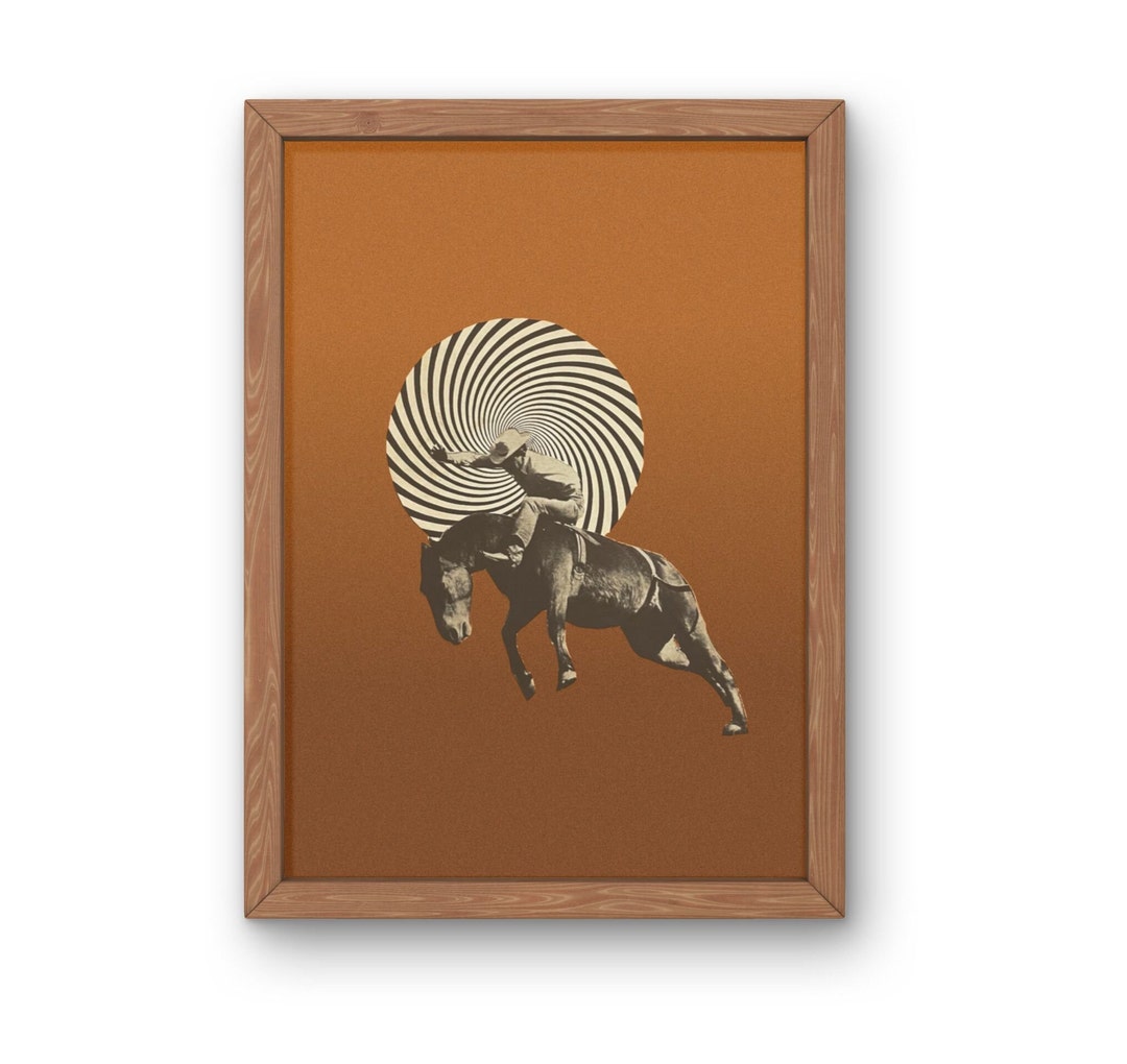 Rodeo Collage Print, Western Decor, Cowboy Print, Vintage Western ...