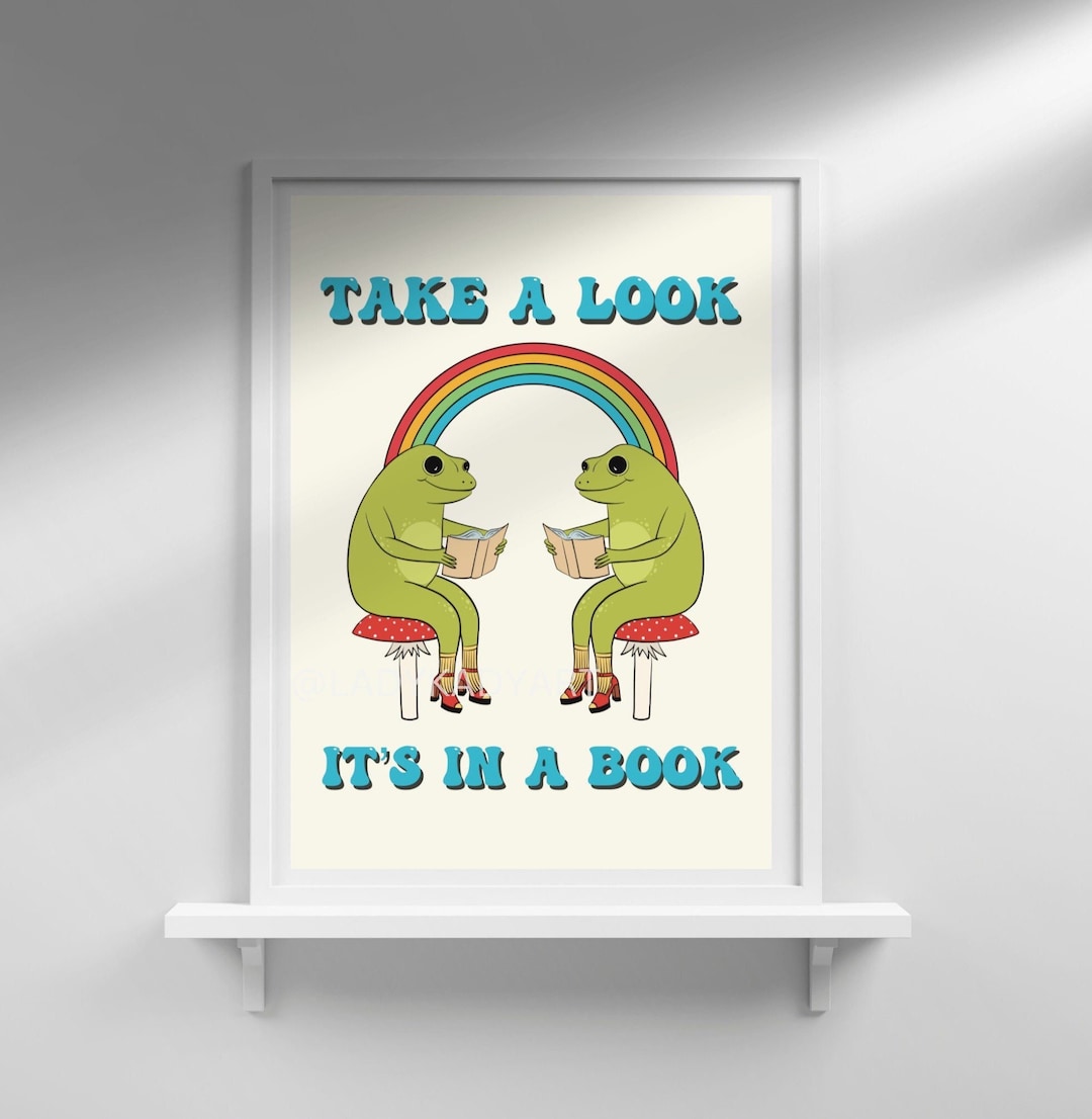 Take a Look Its in a Book Poster Reading Rainbow Poster - Etsy