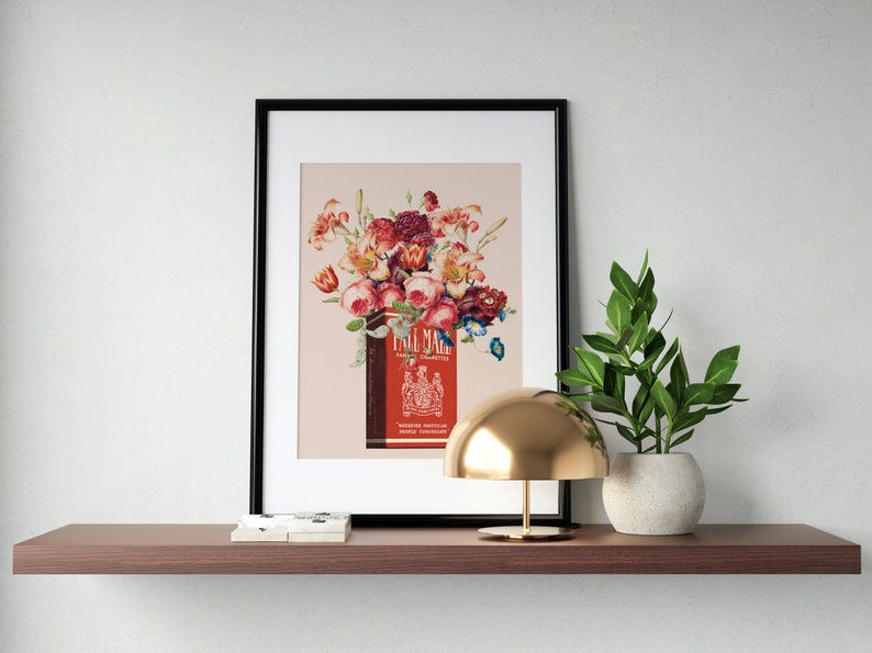 Vintage Cigarette Collage Art Print Vintage Collage Print - Etsy