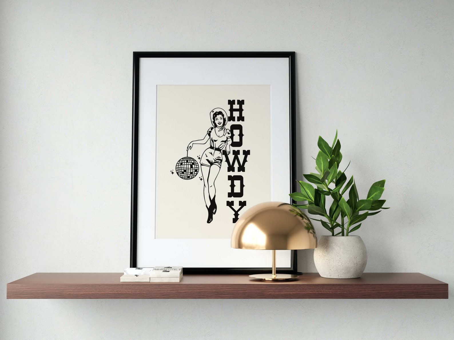 Disco Cowgirl Print Retro Cowgirl Art Printable Wall Art - Etsy