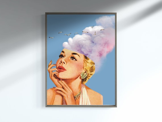Vintage Style Surreal Collage Collage Art Print Surreal Wall - Etsy