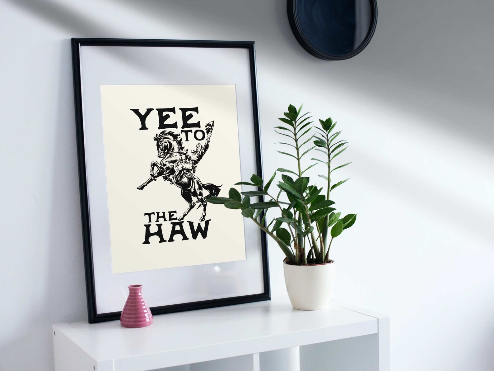 Yee to the Haw Cowboy Art, PRINTABLE Western Art, Retro Cowboy Print ...