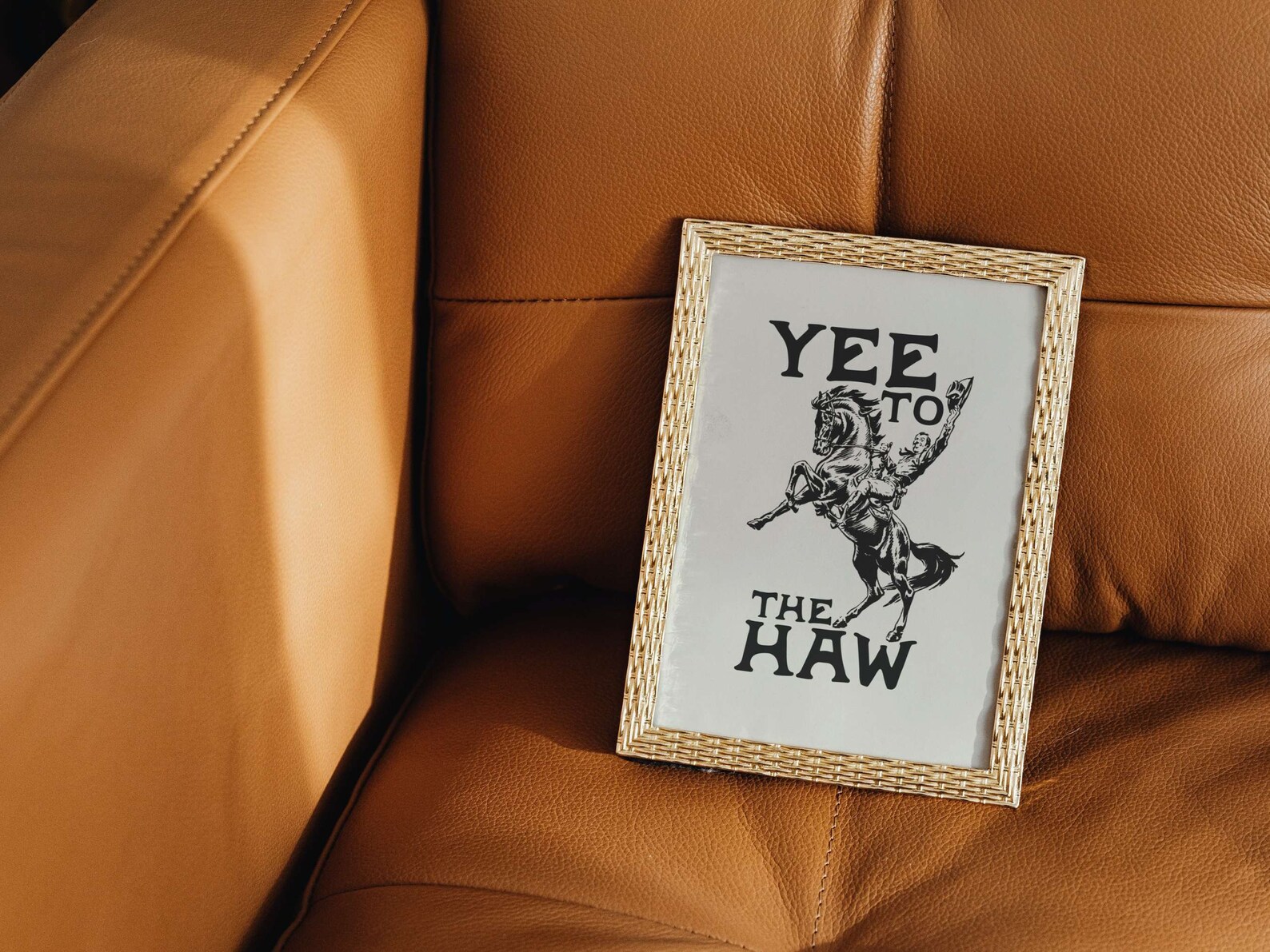 Yee to the Haw Cowboy Art, PRINTABLE Western Art, Retro Cowboy Print ...