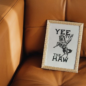 Yee to the Haw Cowboy Art, PRINTABLE Western Art, Retro Cowboy Print ...