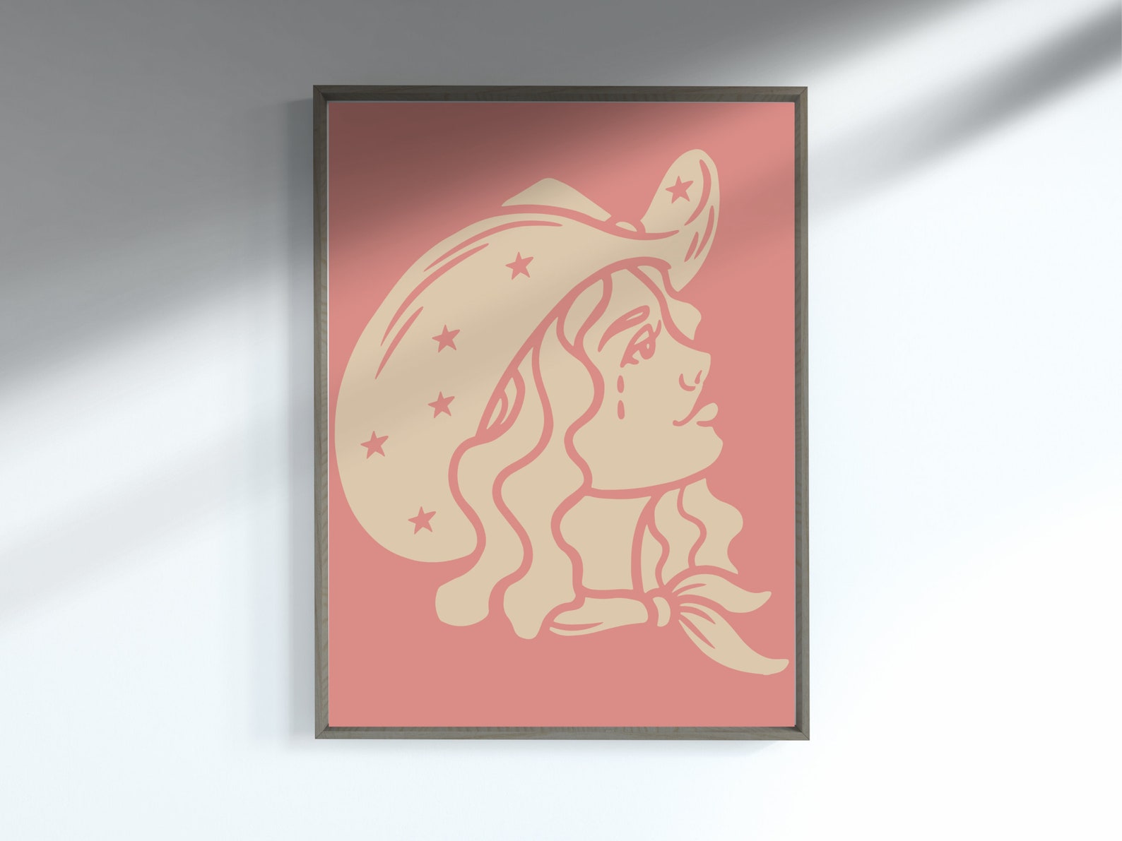 Pink Cowgirls Dont Cry Art Retro Cowgirl Cowboy Decor - Etsy