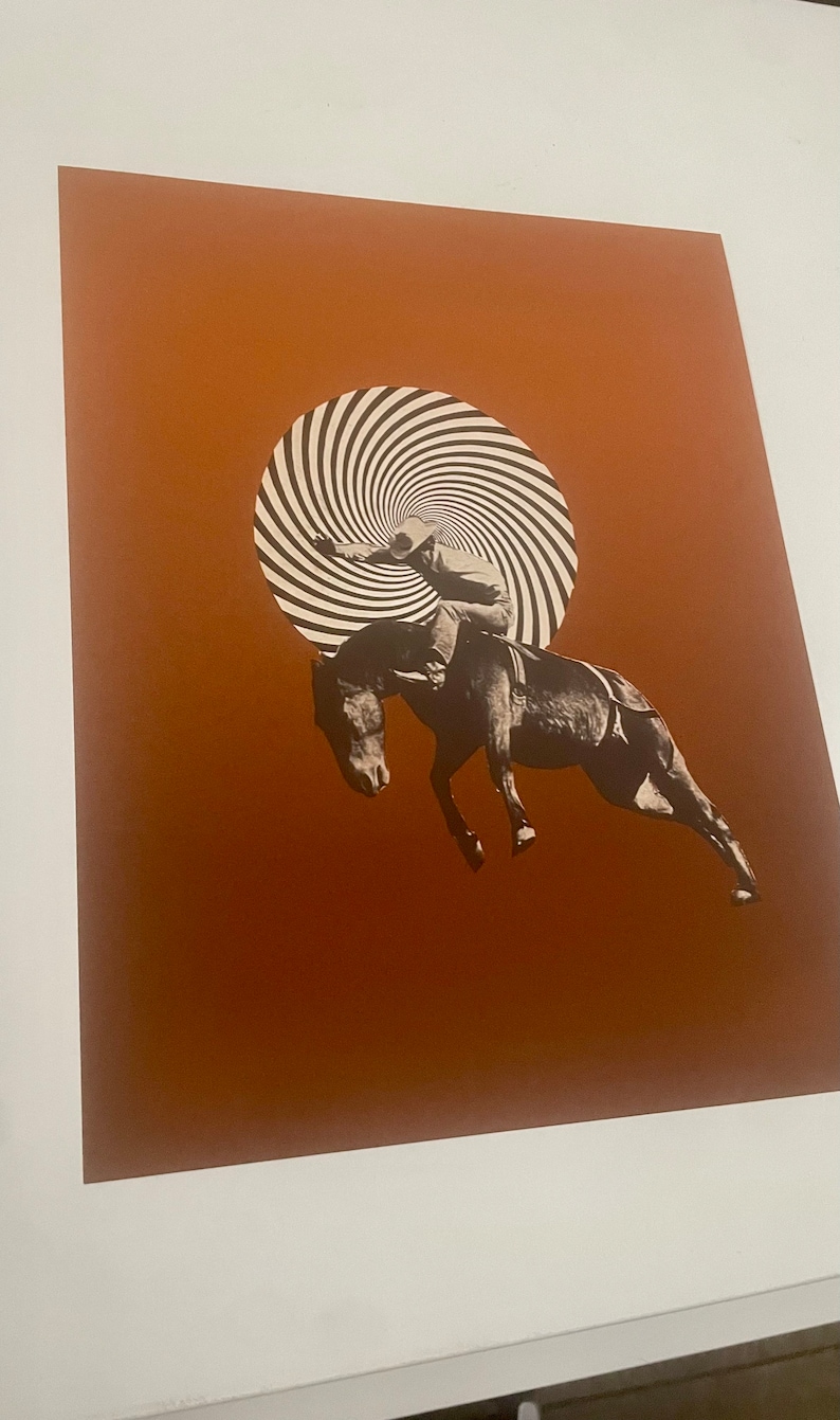 Rodeo Collage Print Western Decor Cowboy Print Vintage - Etsy