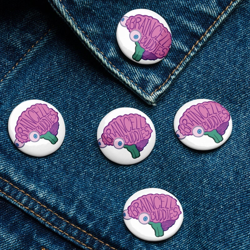Brain Pin - Etsy