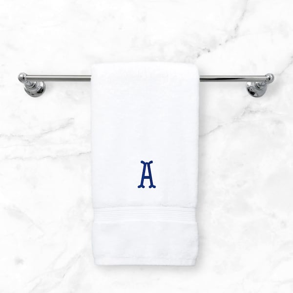 Single Letter Monogrammed Hand Towel - Etsy