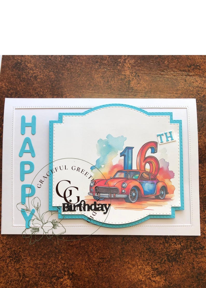 16th Birthday Card for Boy, Handcrafted Greeting Card, Son or Grandson ...