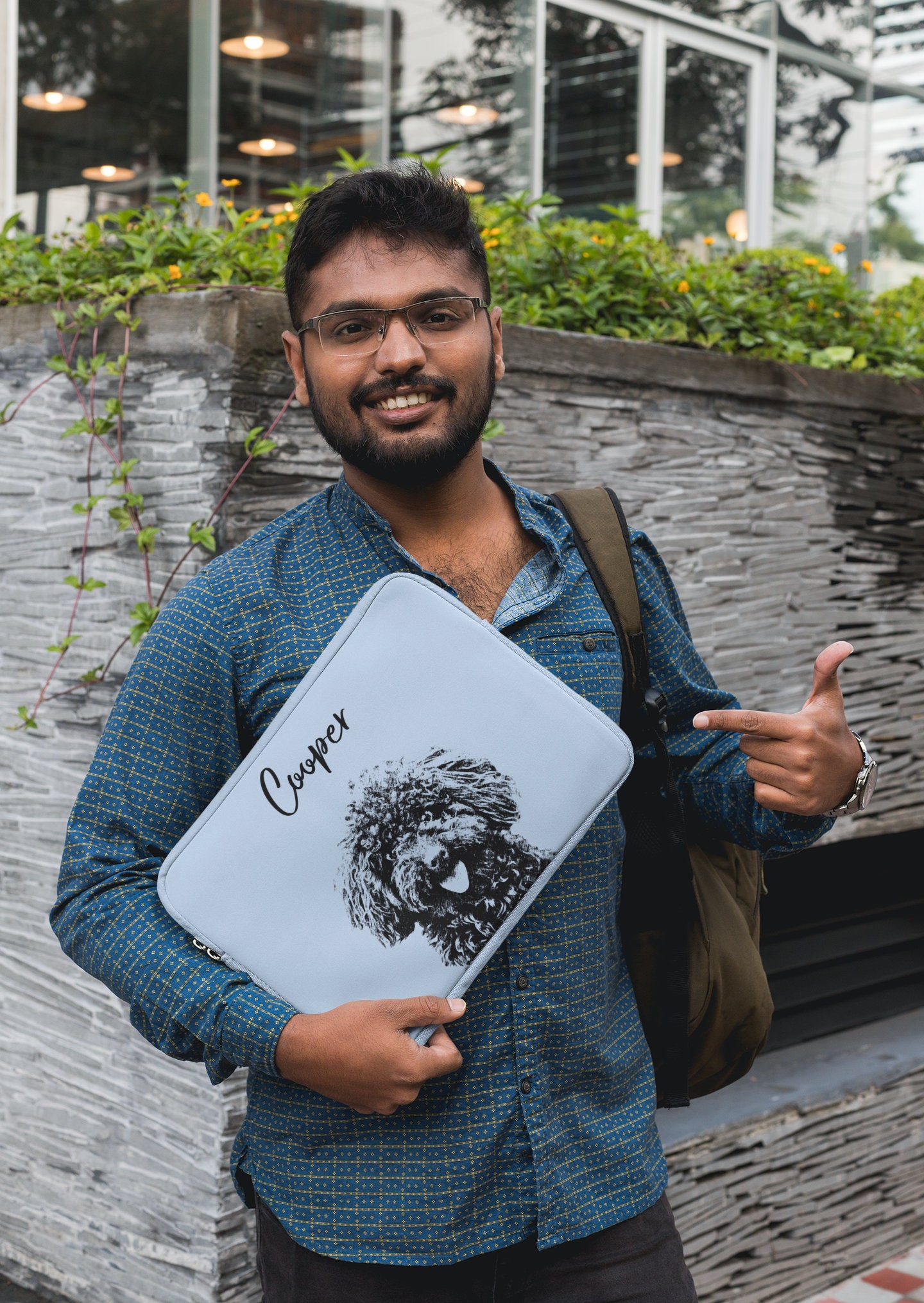 Custom Laptop Case Using Pet Photo Name Laptop Sleeve - Etsy