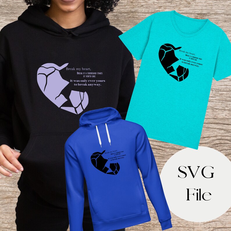 Break My Heart SVG - Etsy