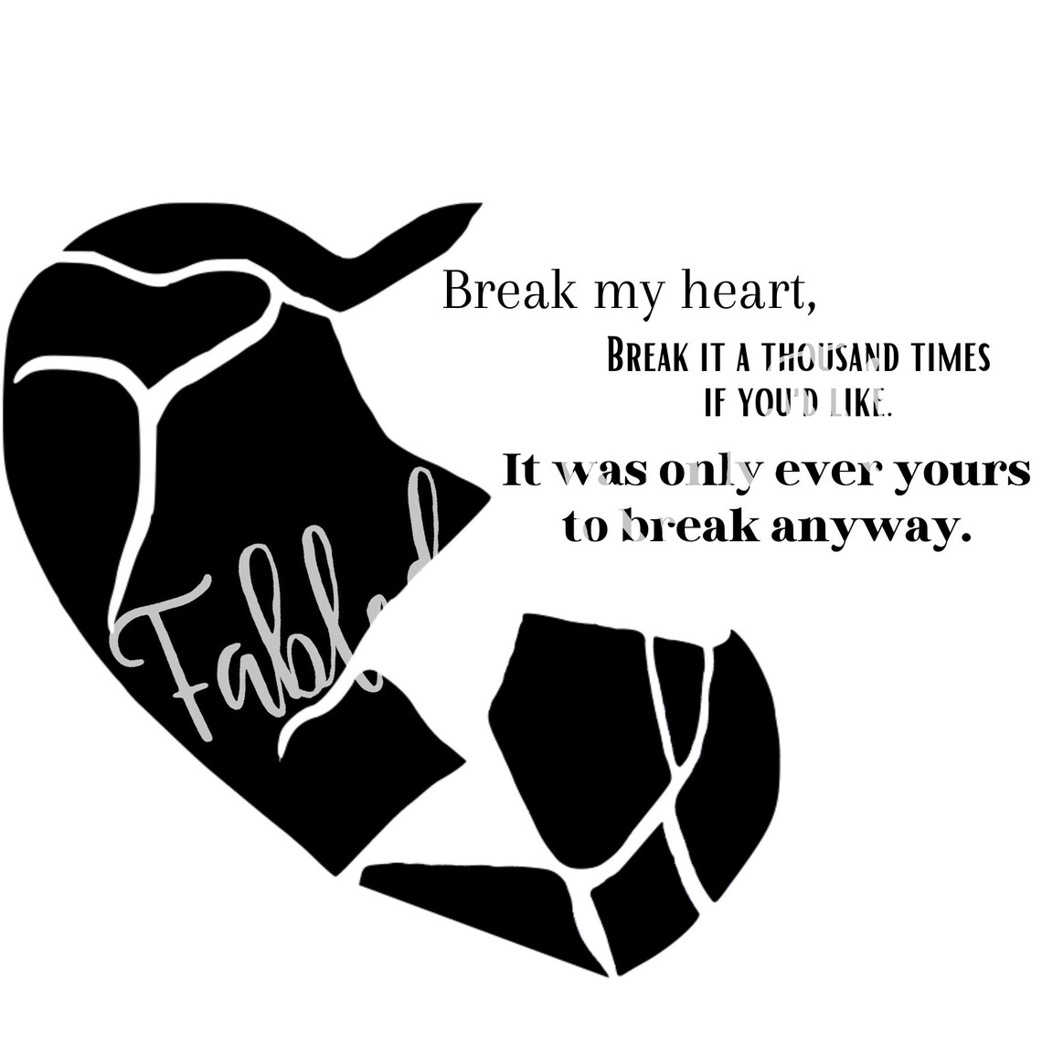 Break My Heart SVG - Etsy