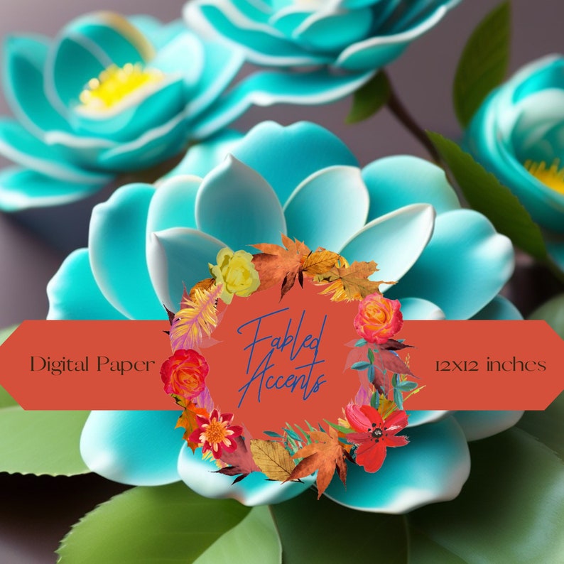 Fantasy Florals Digital Scrapbook Paper - Etsy