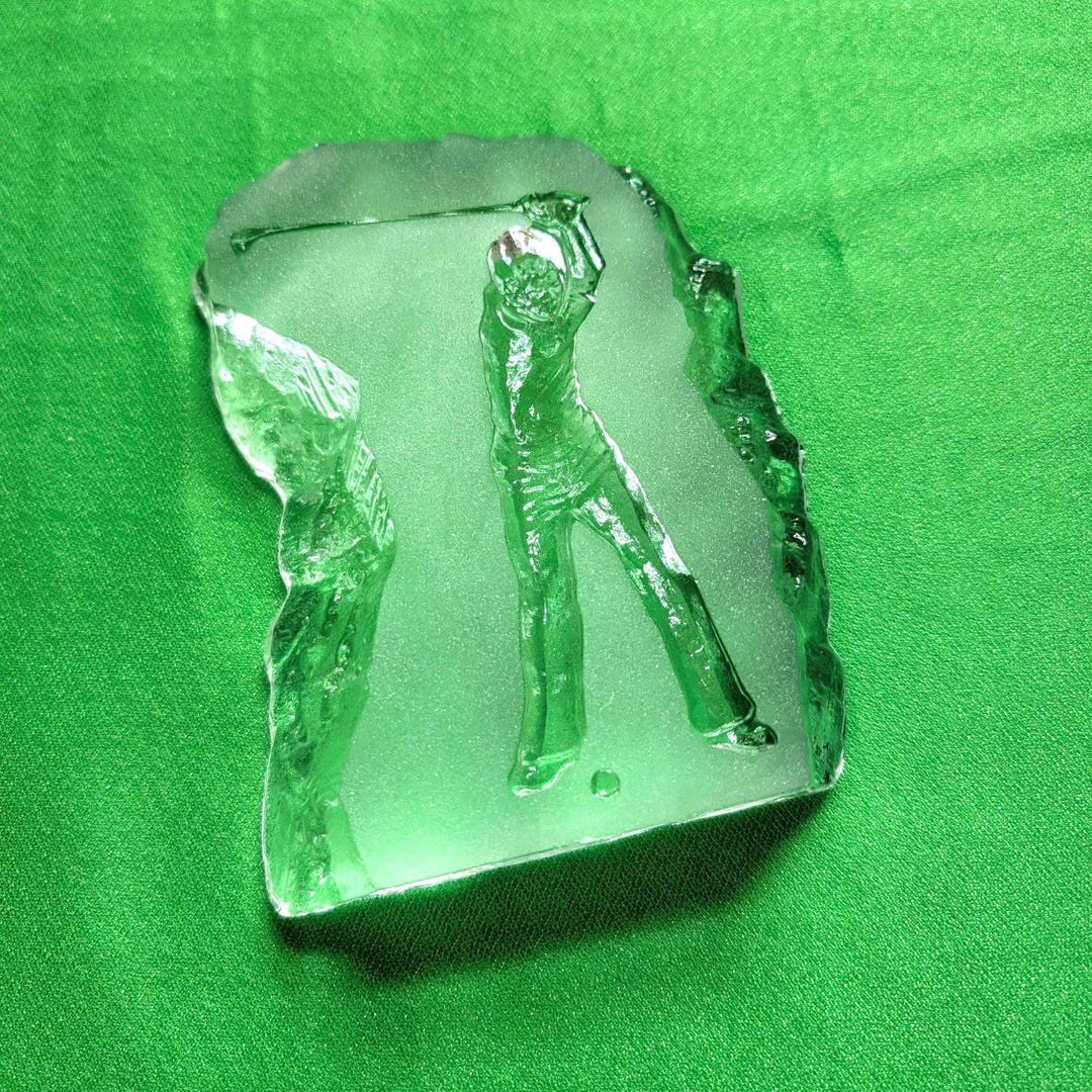Brutalist Chunky Heavy Etched Crystal Glass Nybro Sweden Sculpture ...